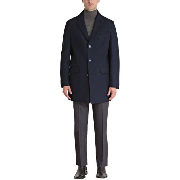 Bar III | Jackets & Coats | Bar Iii Mens Slim Fit Overcoat Dress Blue ...